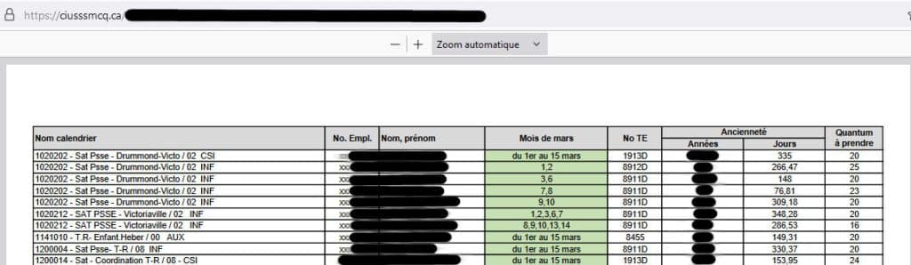 Des informations personnelles accessibles sur le site du CIUSSS de la ...
